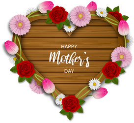 Rose flowers with hearts and white frame design Vector Image