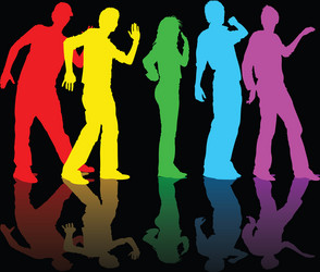 Dancing group dancer practice street dance Vector Image