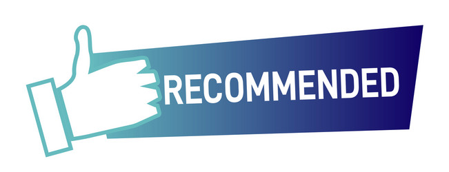 Recommended banner Royalty Free Vector Image - VectorStock