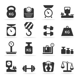 Line weight icons Royalty Free Vector Image - VectorStock