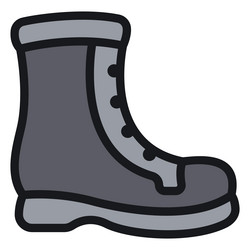 Soldier combat boot pair Royalty Free Vector Image