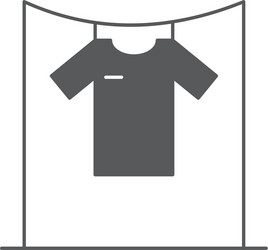 T-shirts hanging on a clothesline icon symbol Vector Image