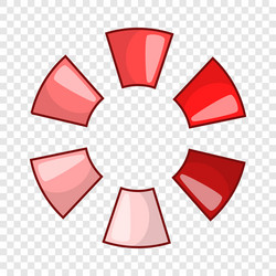 Abstract red circle icon cartoon style Royalty Free Vector