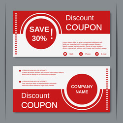Discount voucher design template with colorful Vector Image