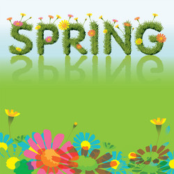 Scene with spring season theme 1 Royalty Free Vector Image
