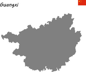 Map of guangxi zhuang province of china Royalty Free Vector