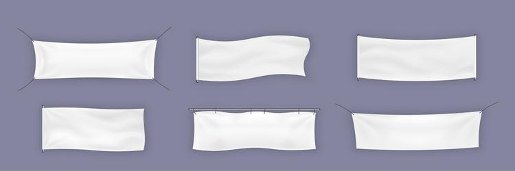 A flags fabric banner signboards for advertising Vector Image