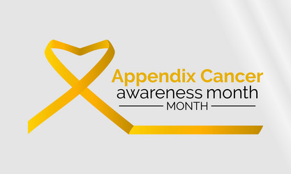 Appendix cancer awareness month calligraphy poste Vector Image