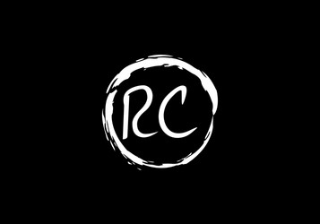 Initial monogram letter r c logo design template Vector Image