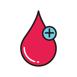 Cute blood drop with question Royalty Free Vector Image