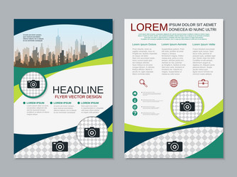 Modern professional two-sided flyer design Vector Image