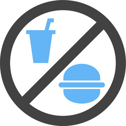 No food or drinks Royalty Free Vector Image - VectorStock
