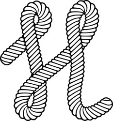 Rope logo letter w Royalty Free Vector Image - VectorStock