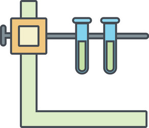Two tube with stand icon Royalty Free Vector Image
