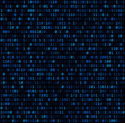Blue binary computer code background Royalty Free Vector