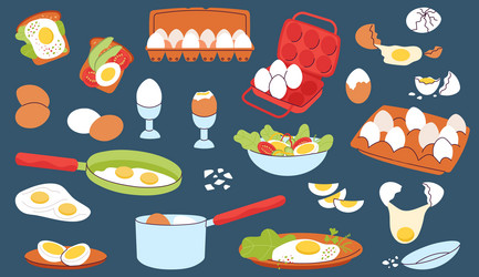 Eggs realistic set Royalty Free Vector Image - VectorStock
