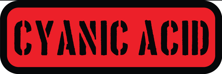 Cyanic acid stamp on white Royalty Free Vector Image