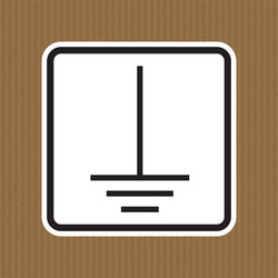 Protective earth ground symbol sign Royalty Free Vector