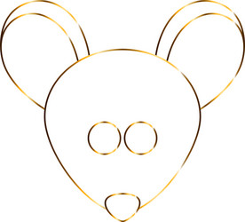 Red and golden mouse Royalty Free Vector Image