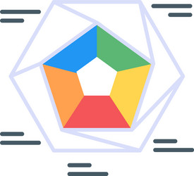 Pentagon chart Royalty Free Vector Image - VectorStock