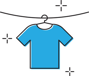 T-shirts hanging on a clothesline icon symbol Vector Image