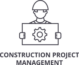 Construction project management concept icon Vector Image