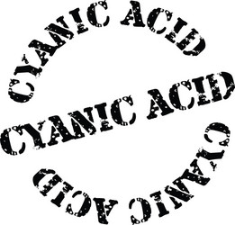 Cyanic acid stamp on white Royalty Free Vector Image