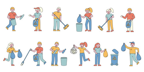 Environmental Sanitation Cartoon Vector Images (over 150)