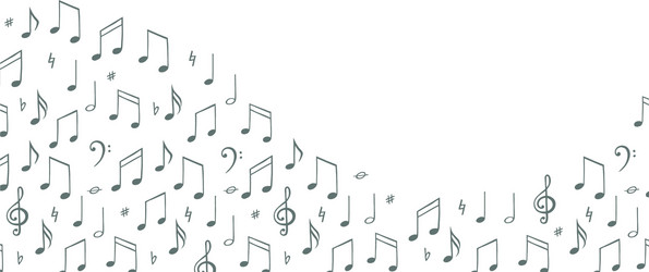 Music notes background banner template melody Vector Image