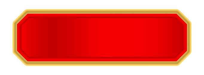 Red gold label for banner luxury golden frame Vector Image