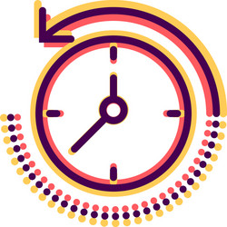 Rewind time icon line design business icon design Vector Image