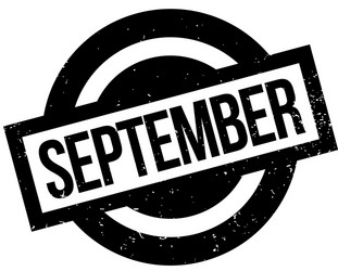 September rubber stamp Royalty Free Vector Image