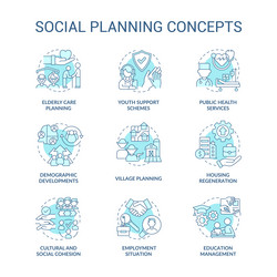 Social issues and critical problems pictograph Vector Image