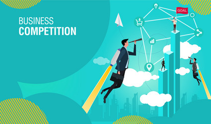 Business competition concept Royalty Free Vector Image