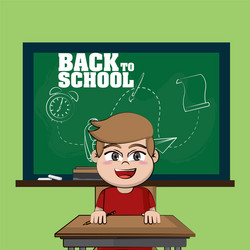 Back to school cartoon Royalty Free Vector Image