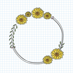 Sunflower Circle Border Vector Images (over 190)