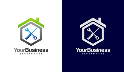 Home service logo template mechanic logo Vector Image