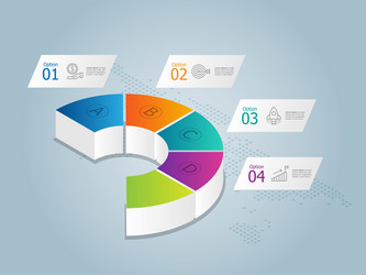 Isometric infographics timeline presentation Vector Image