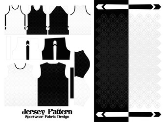 Batik jersey design apparel pattern 155 Royalty Free Vector