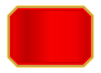 Red gold label for banner luxury golden frame Vector Image