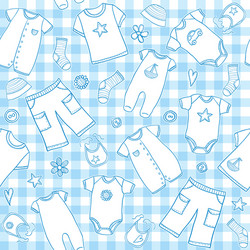 Newborn baby shower seamless pattern boy girl Vector Image