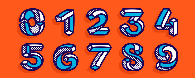 Numbers Illusion Optical Vector Images (over 310)