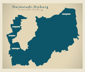 Modern city map - darmstadt of germany de Vector Image