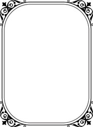 Simple black ornamental decorative frame Vector Image