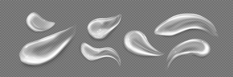 White translucent cream or lotion swatch Vector Image