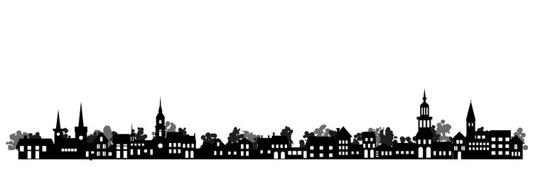 Old village rural stylized silhouette suburb Vector Image