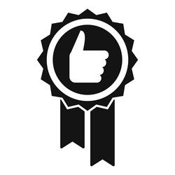 Rate thumb up icon outline customer trust Vector Image