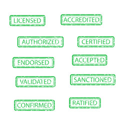 Rubber stamp payment approved with place Vector Image