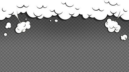 Comic frame background cartoon puff cloud Vector Image