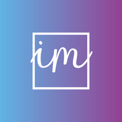 Creative initial letter im square logo design Vector Image